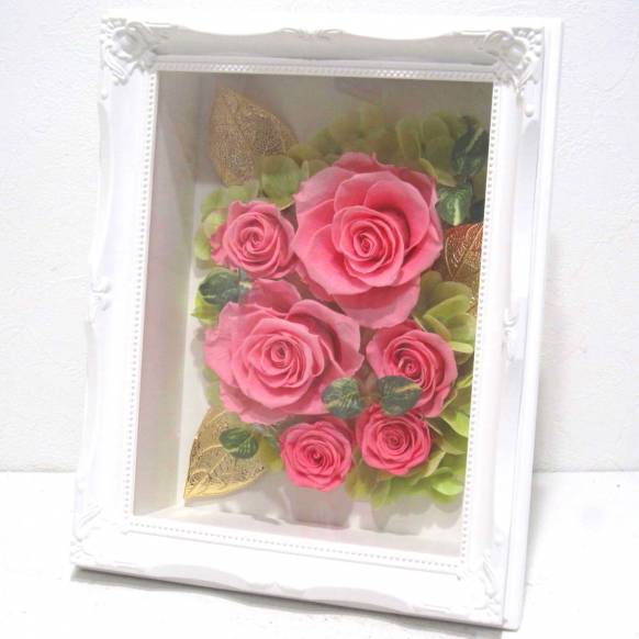 《Preserved Flower》Renaissance Frame L((Pink) ｜インターネット花キューピット・ お取り寄せフラワーギフト