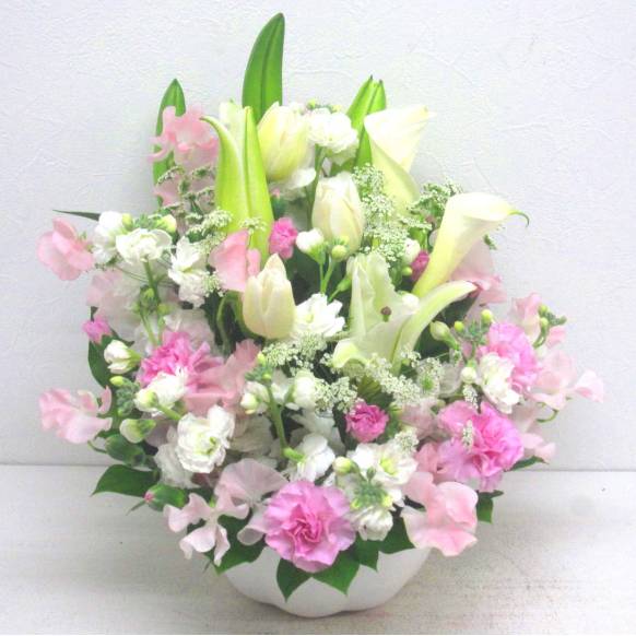 お取り寄せ オリジナルフラワー 《Funal arrangement》Spring Light Pink｜花キューピット・ お取り寄せフラワーギフト